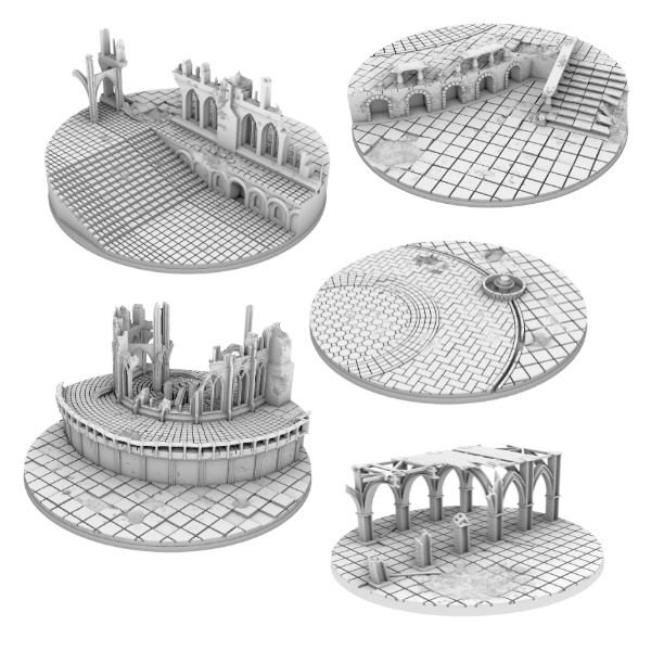 80mm Round Plaza Scenic Base Bundle – Battle Bling
