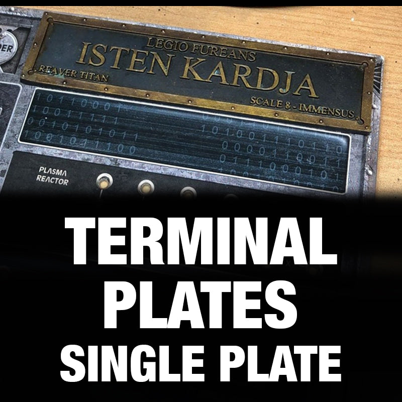 Single Terminal Plate - 1 Personalised Terminal Plate for your model ...